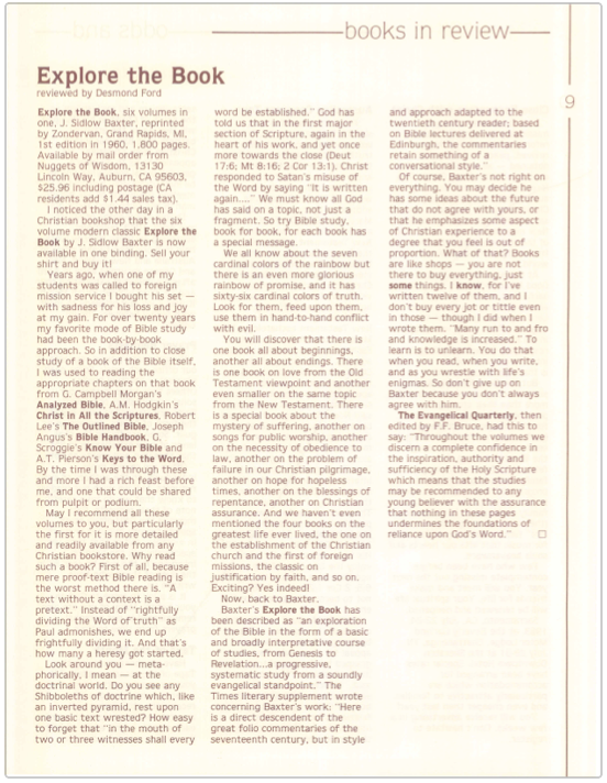 Book Review - Explore The Book | Good News Unlimited