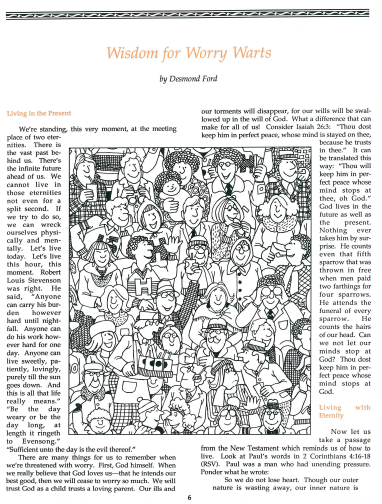 Wisdom For Worry Warts | Good News Unlimited